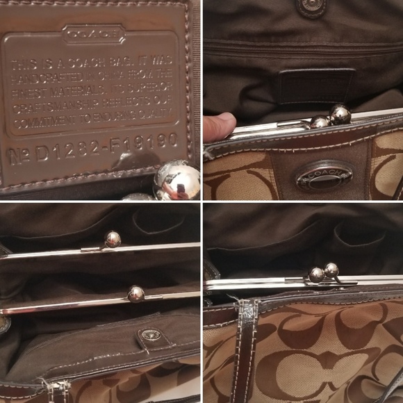 Coach | Bags | Coach D232f1919 Signature Stripe Kisslock | Poshmark